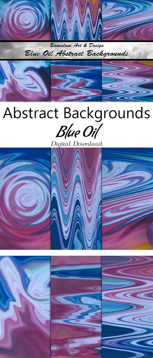 Blue Oil Abstract Sublimation Backgrounds