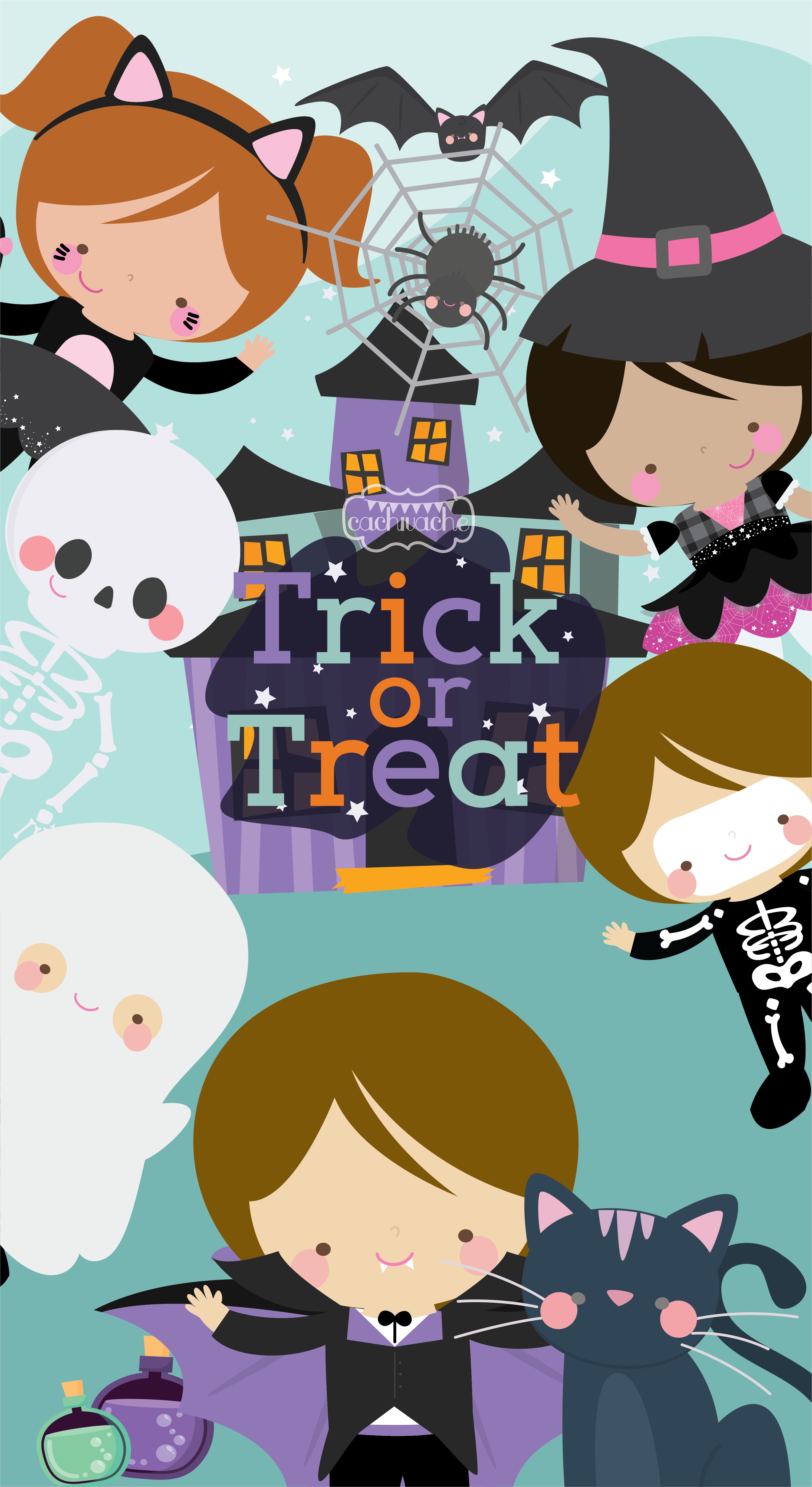 Halloween kids costumes clipart