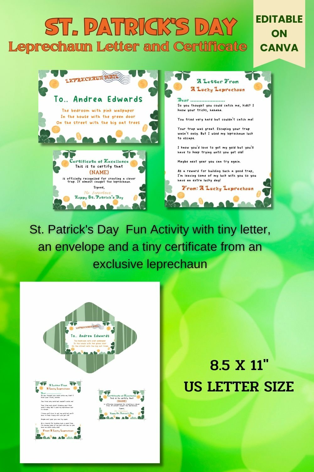 Leprechaun Letter & Certificate #3