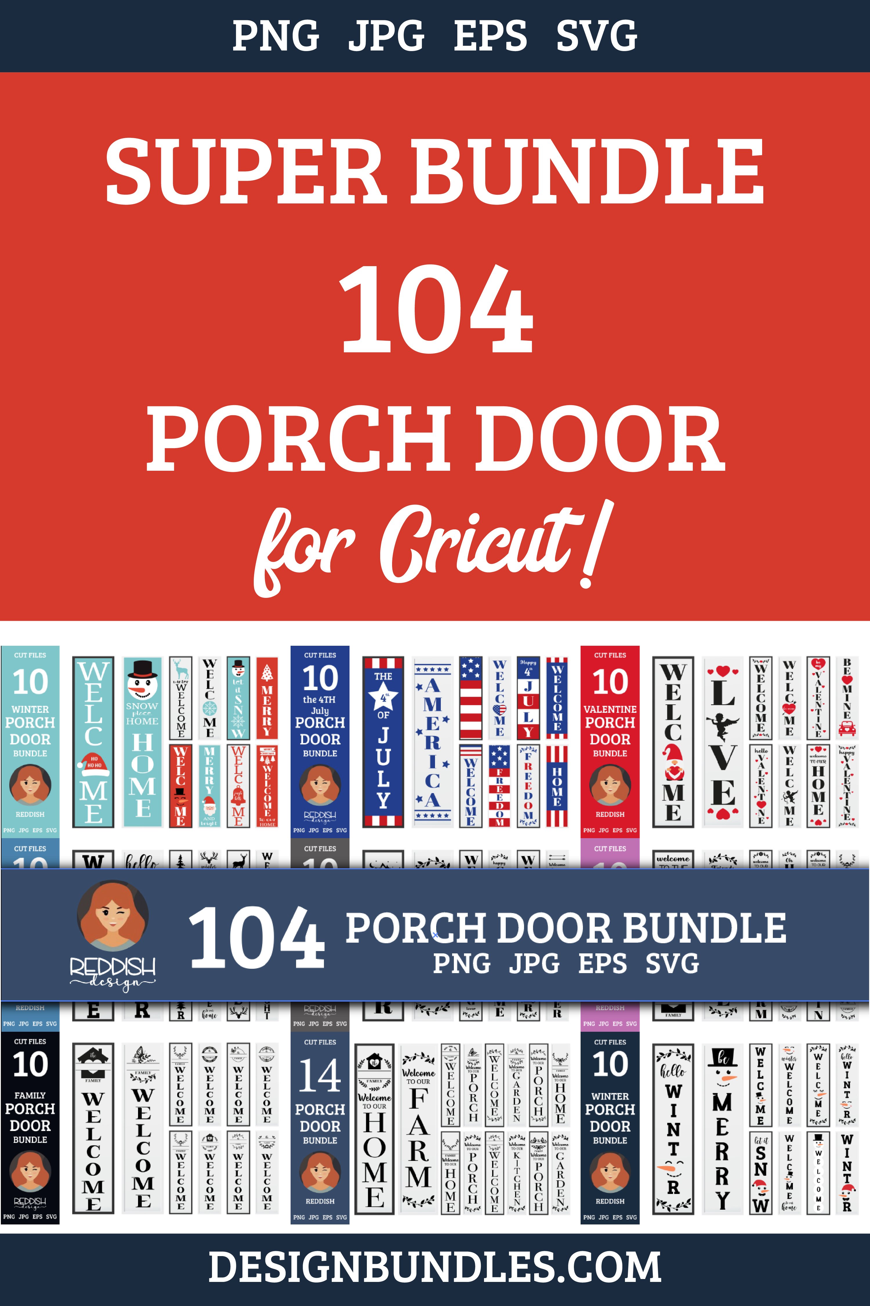SUPER 104 porch door signs bundle, holidays,