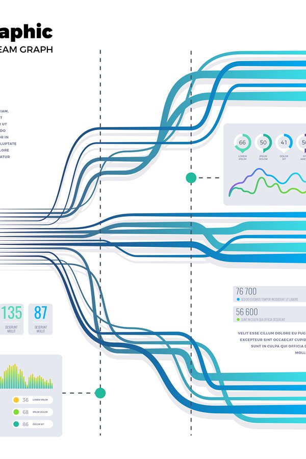Flow chart process tree vector infographic