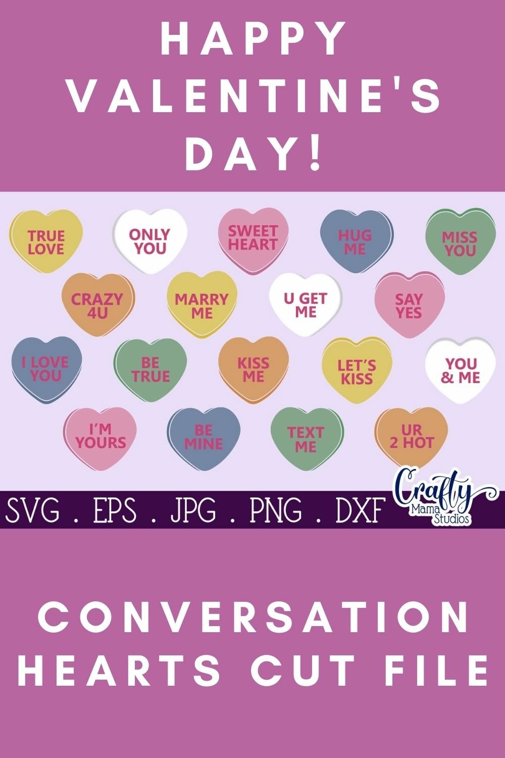 Conversation Hearts | Valentine's Day Svg Bundle