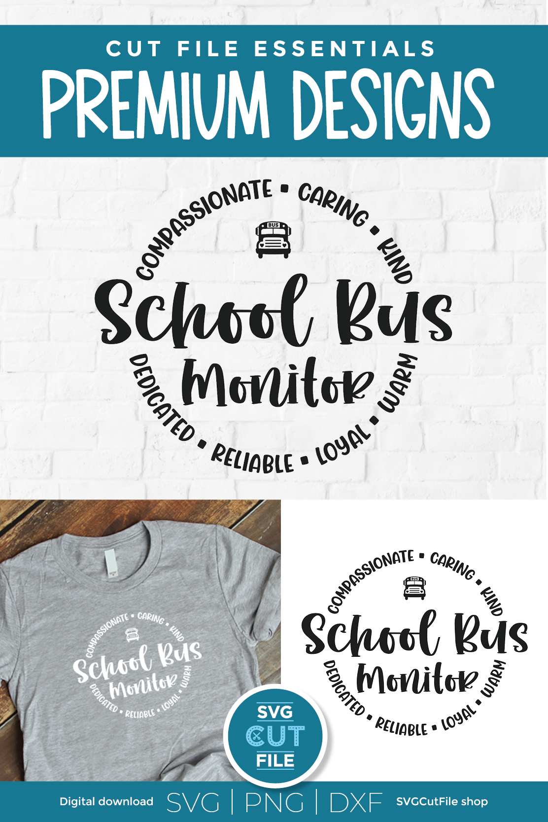 School Bus Monitor svg - SchoolBus monitor svg for crafters
