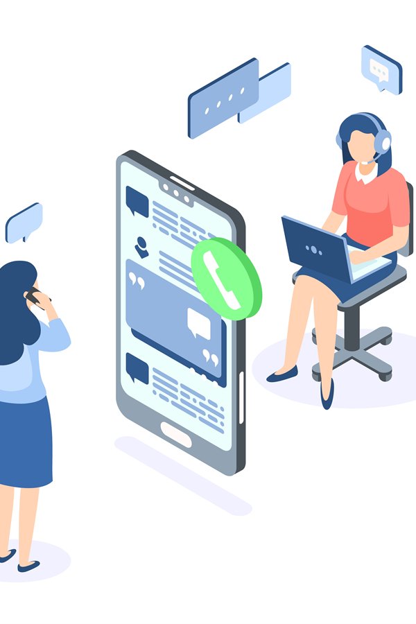 Customer support isometric concept. Call center (1426247)