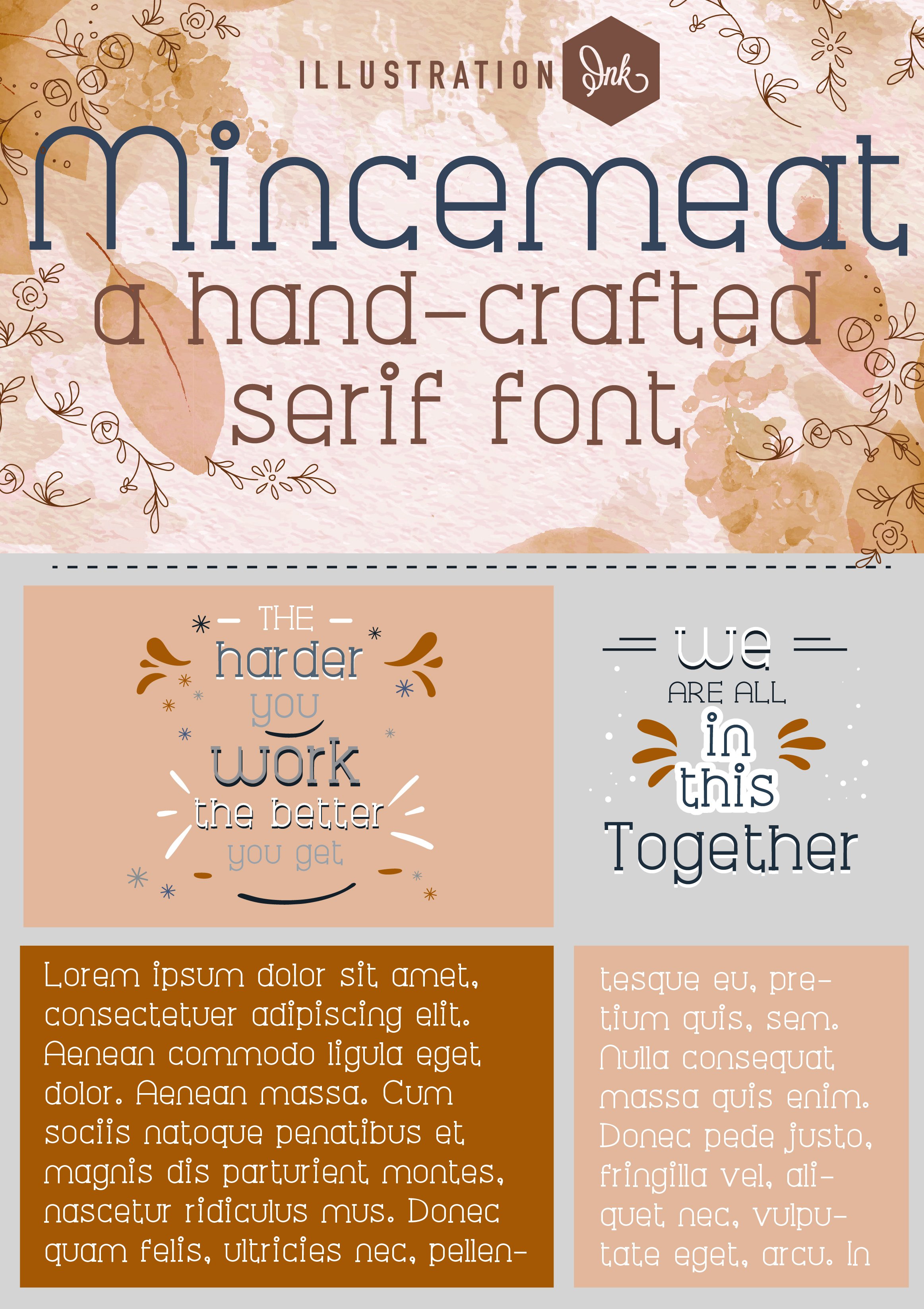 Hand-crafted, hand-written font