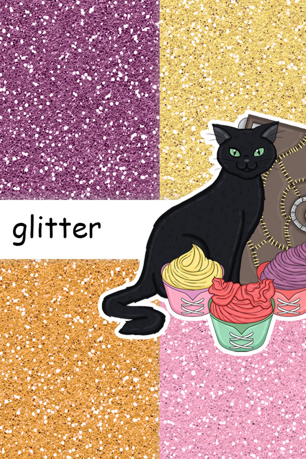 Magic GLITTER Halloween , Fall Pumpkin clipart - JPEG files