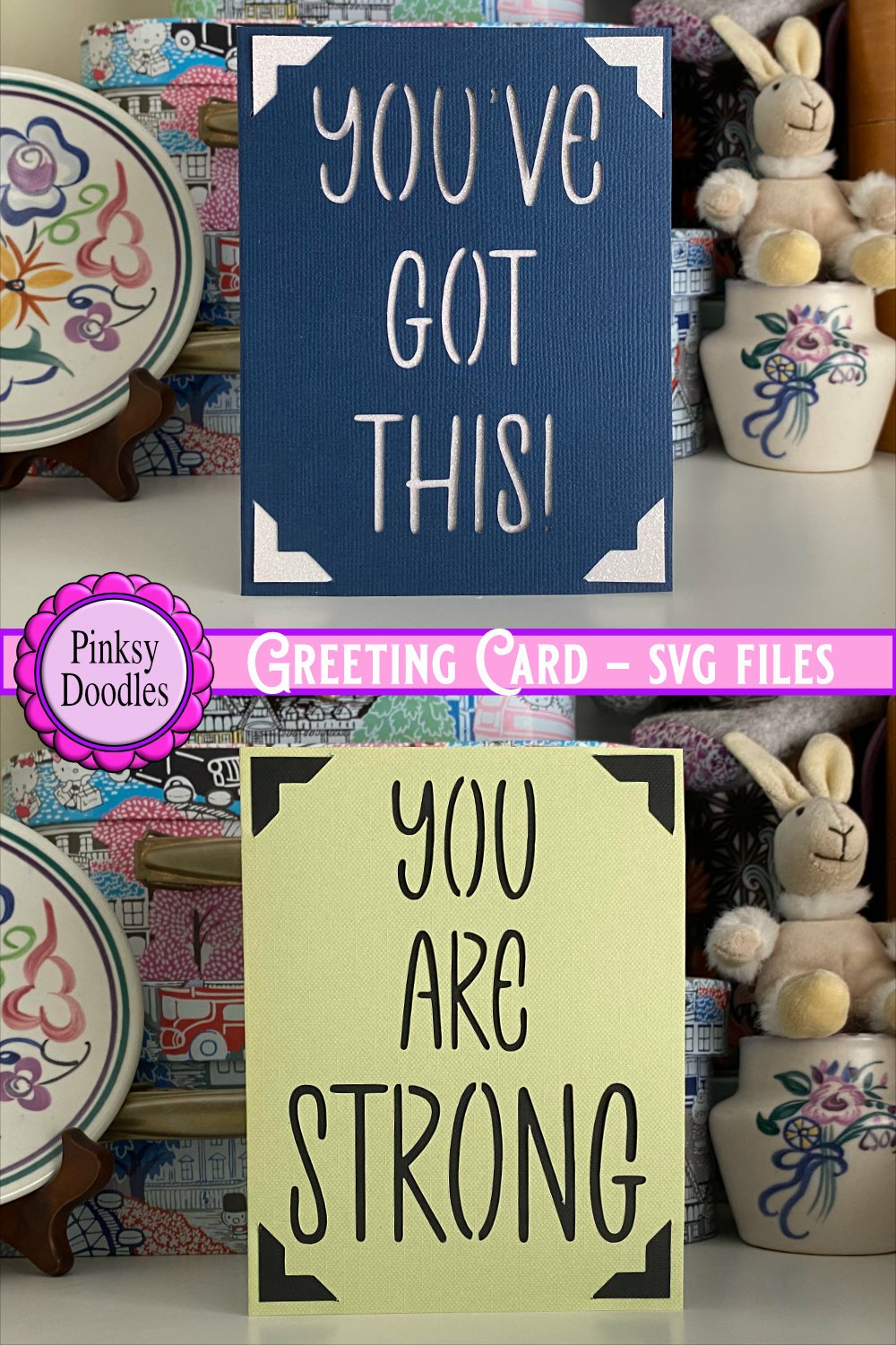 Inspirational greeting card svg cut files