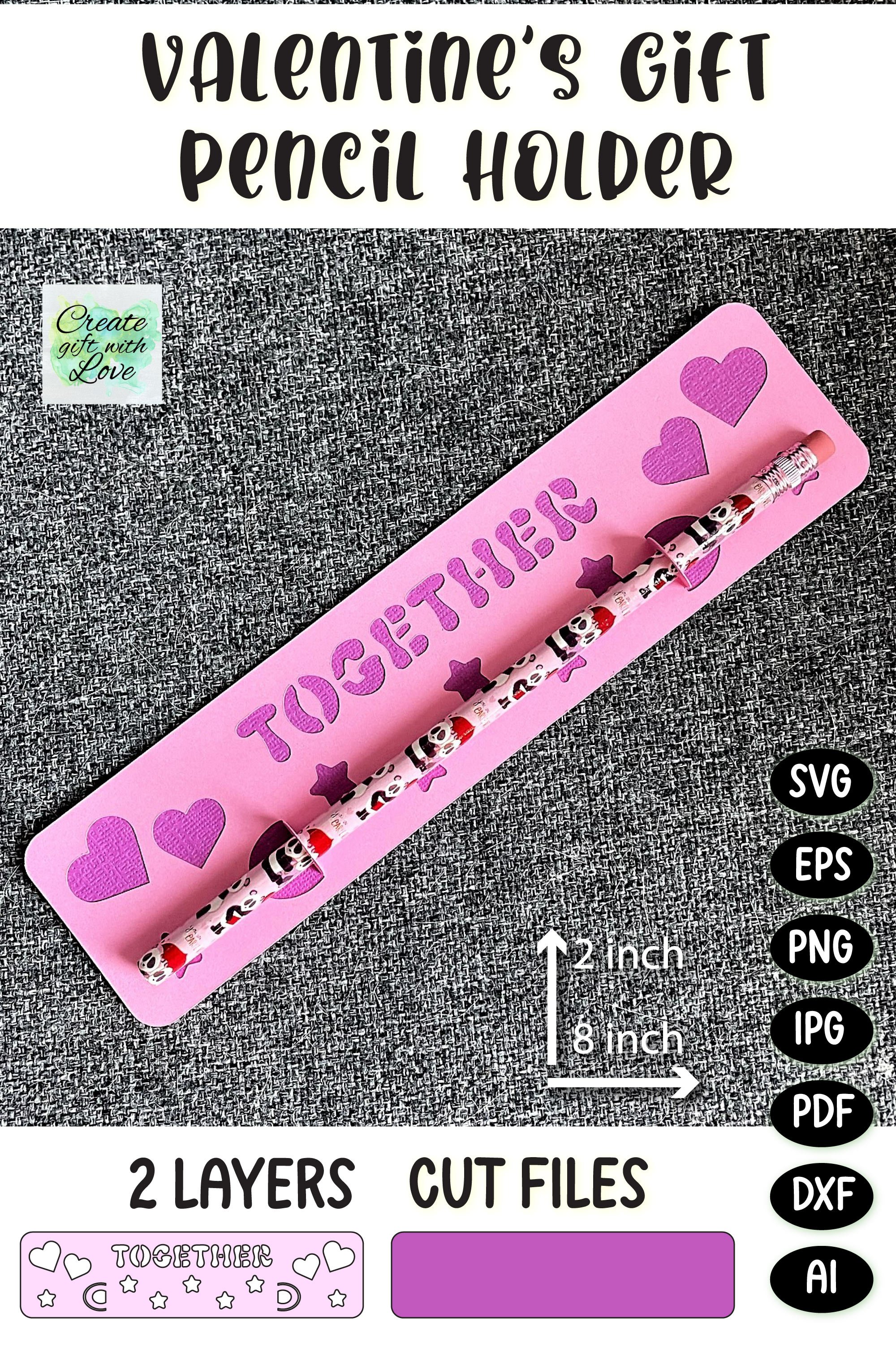 Pencil Holder | Valentine Gift | Classroom Exchange Cards