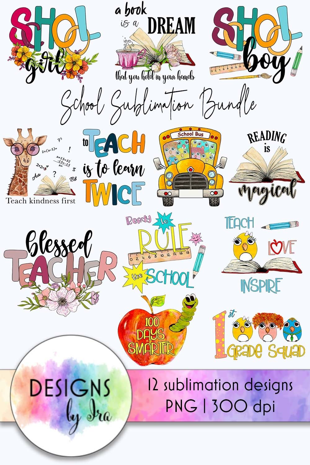 School Bundle Sublimation, Back to School Bundle