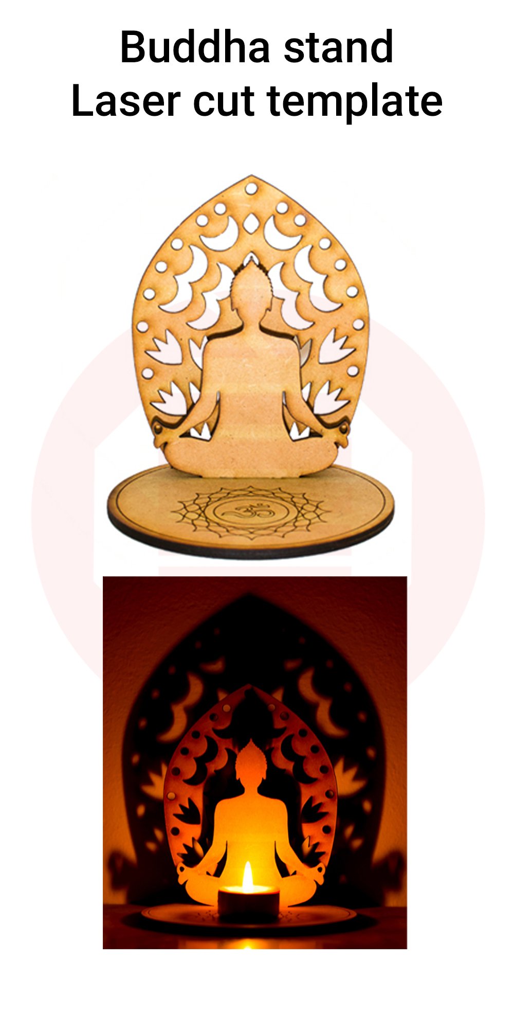 laser cut Buddha Oriental decor glowforge svg diy crafts