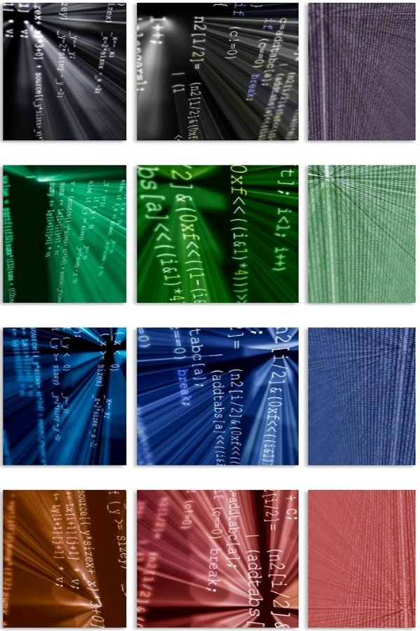 24 binary hacking backgrounds with source code