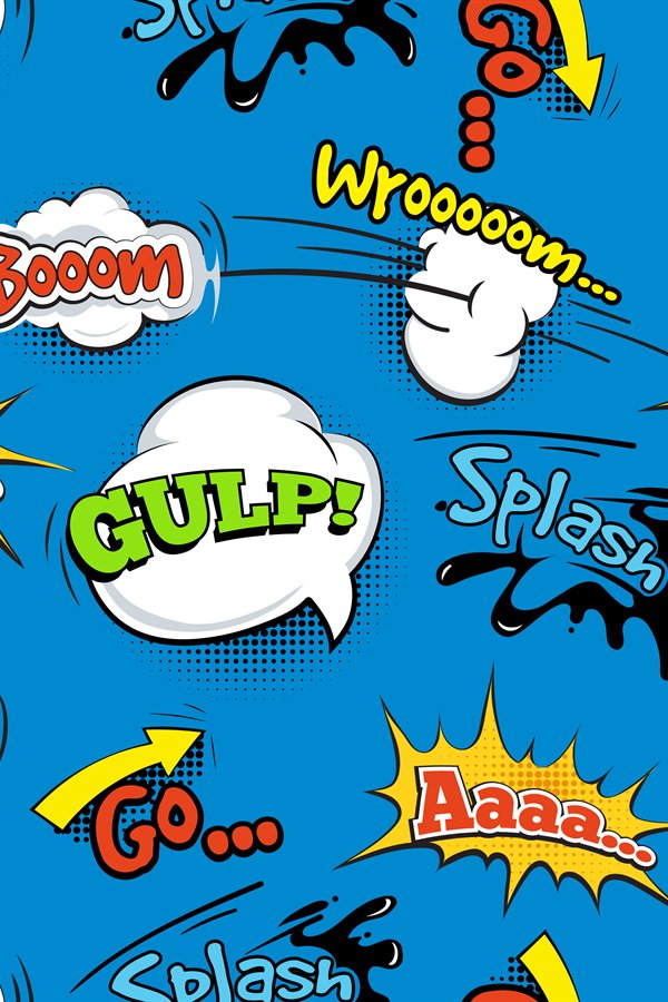Vintage comic shout vector seamless pattern