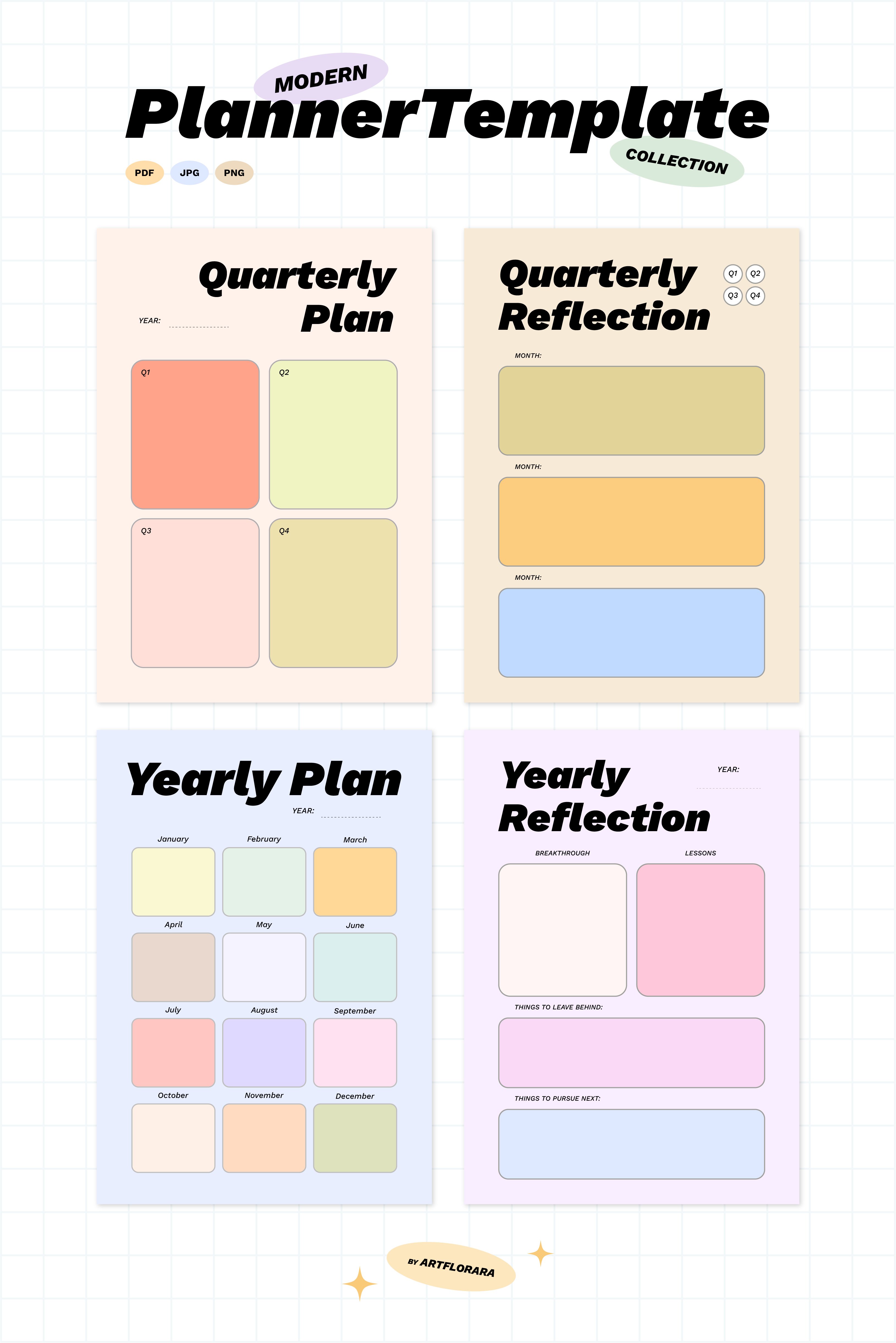 Colorful Printable Modern Planner Template (5005845)