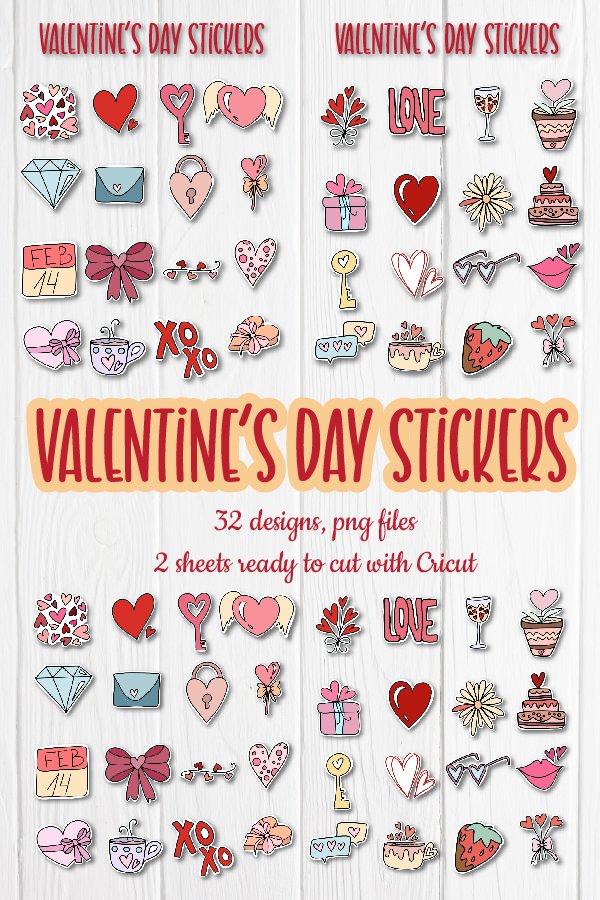 Valentine's Day Stickers Bundle