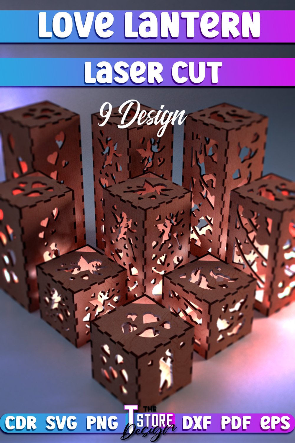 Love Lantern Laser Cut | SVG Laser Cut Design | Love Light