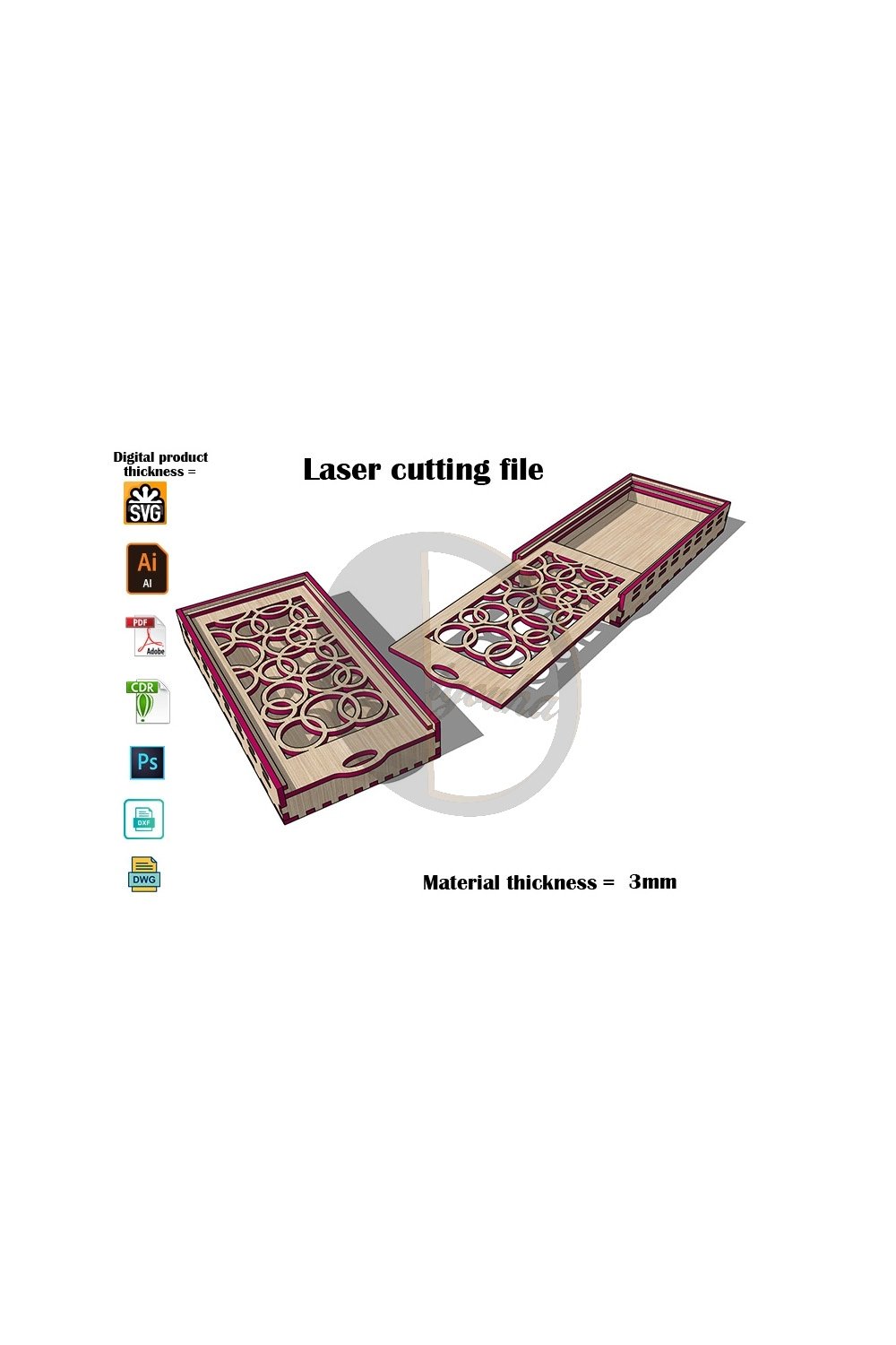 Laser Cut Pencil Box