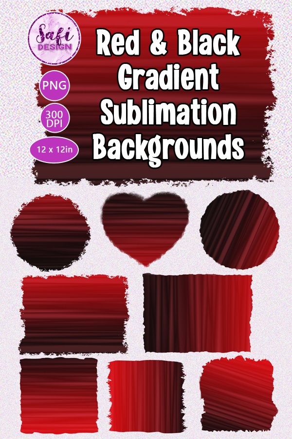 Red and Black Gradient Sublimation Backgrounds