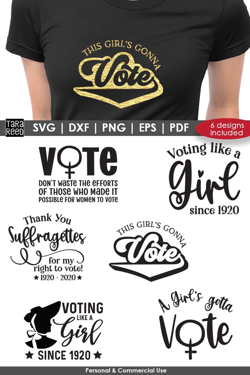 Vote like a Girl - Voting SVG and Cut Files for Crafters