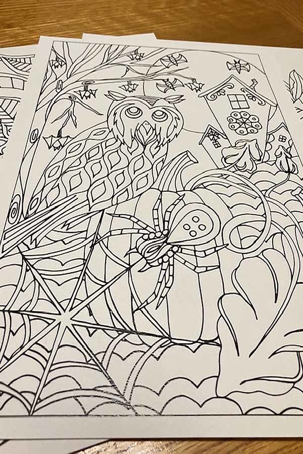 Halloween Coloring Book Page/Poster