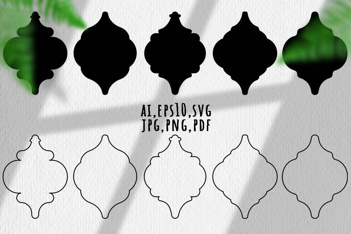 Arabesque cut files classic basis. Arabesque silhouettes