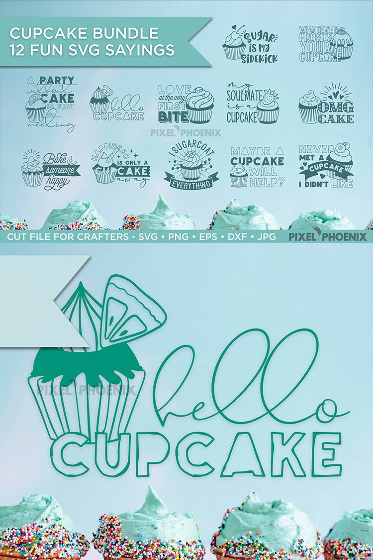 Cupcake SVG Bundle | 12 Designs