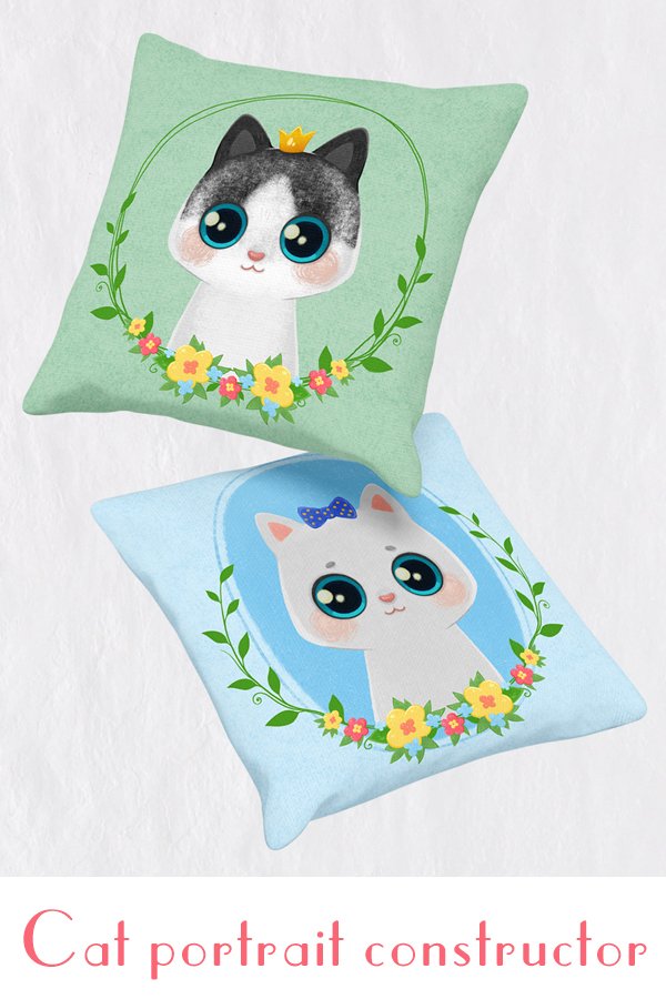 Cat Portrait Creator. Pet Constructor