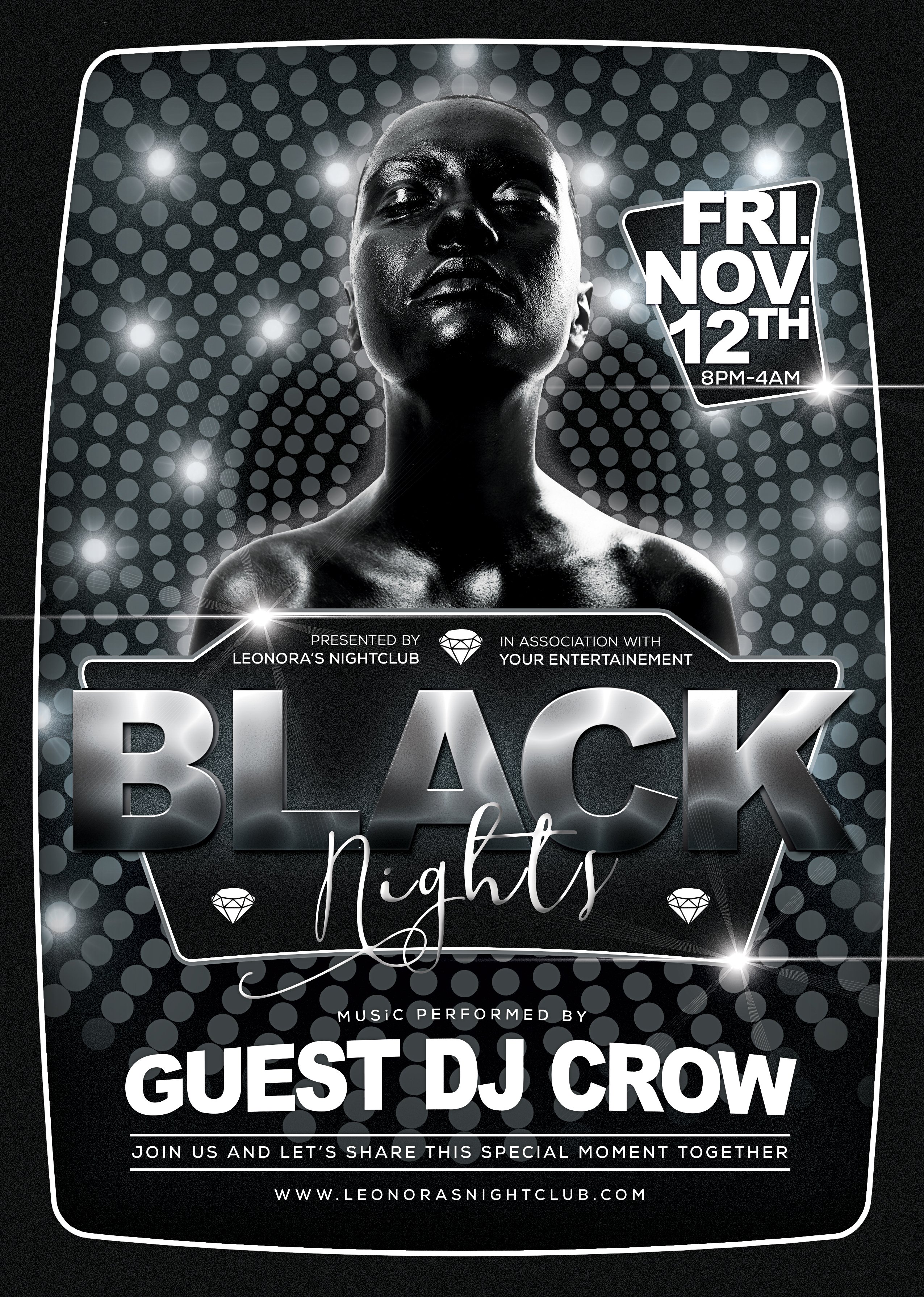 Black Party Flyer PSD Design Template