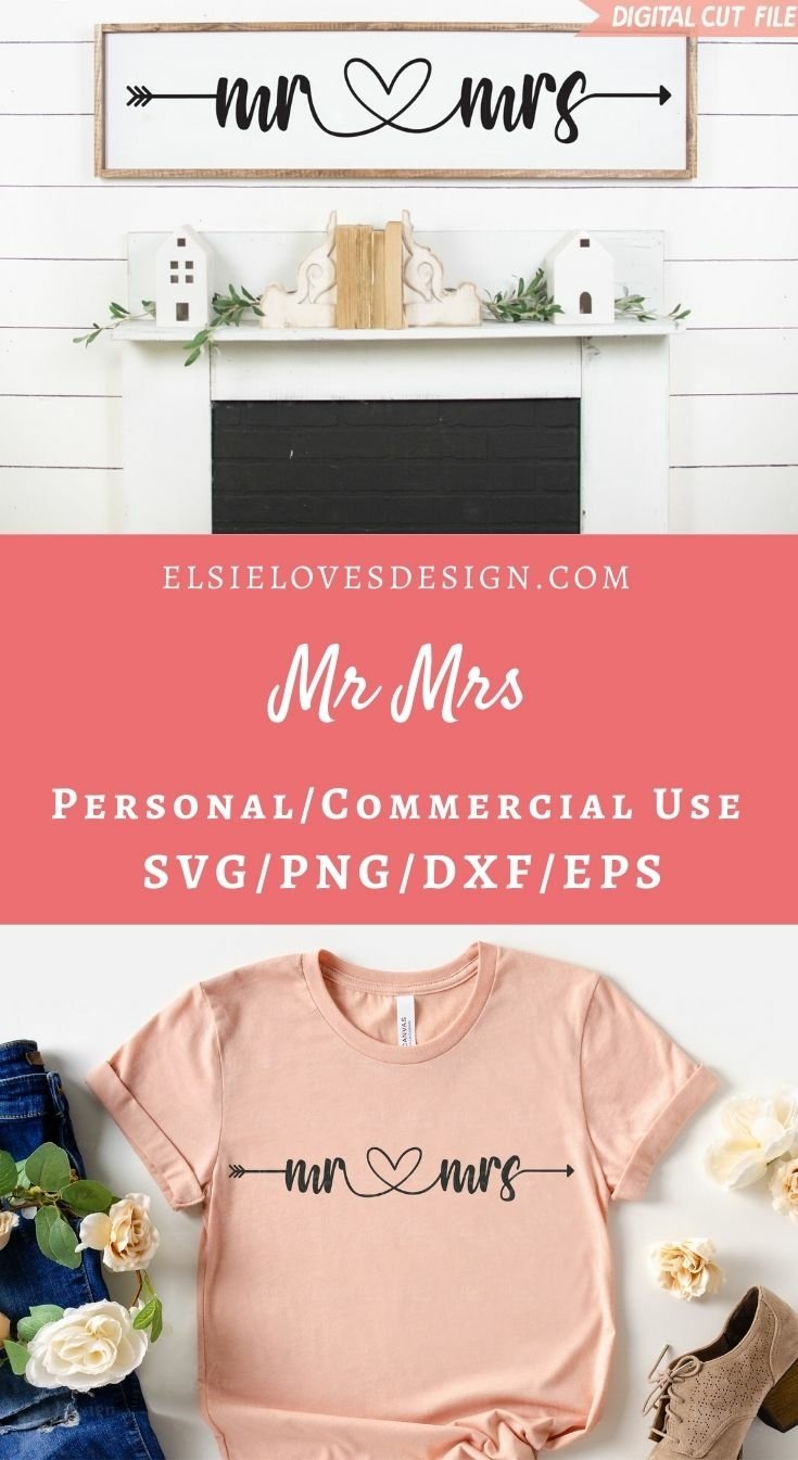 Valentine's Day - Mr Mrs SVG Cut Files