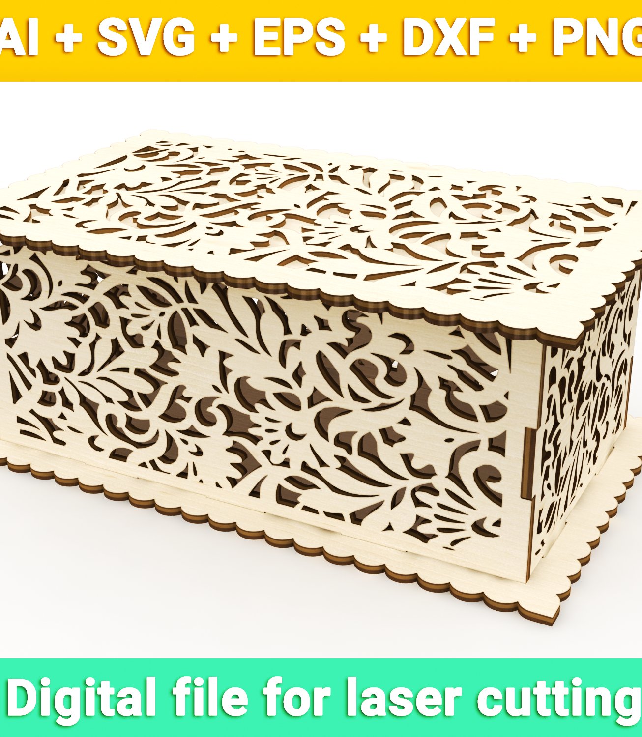 Ornament Jewelry box vector for CNC svg vector file