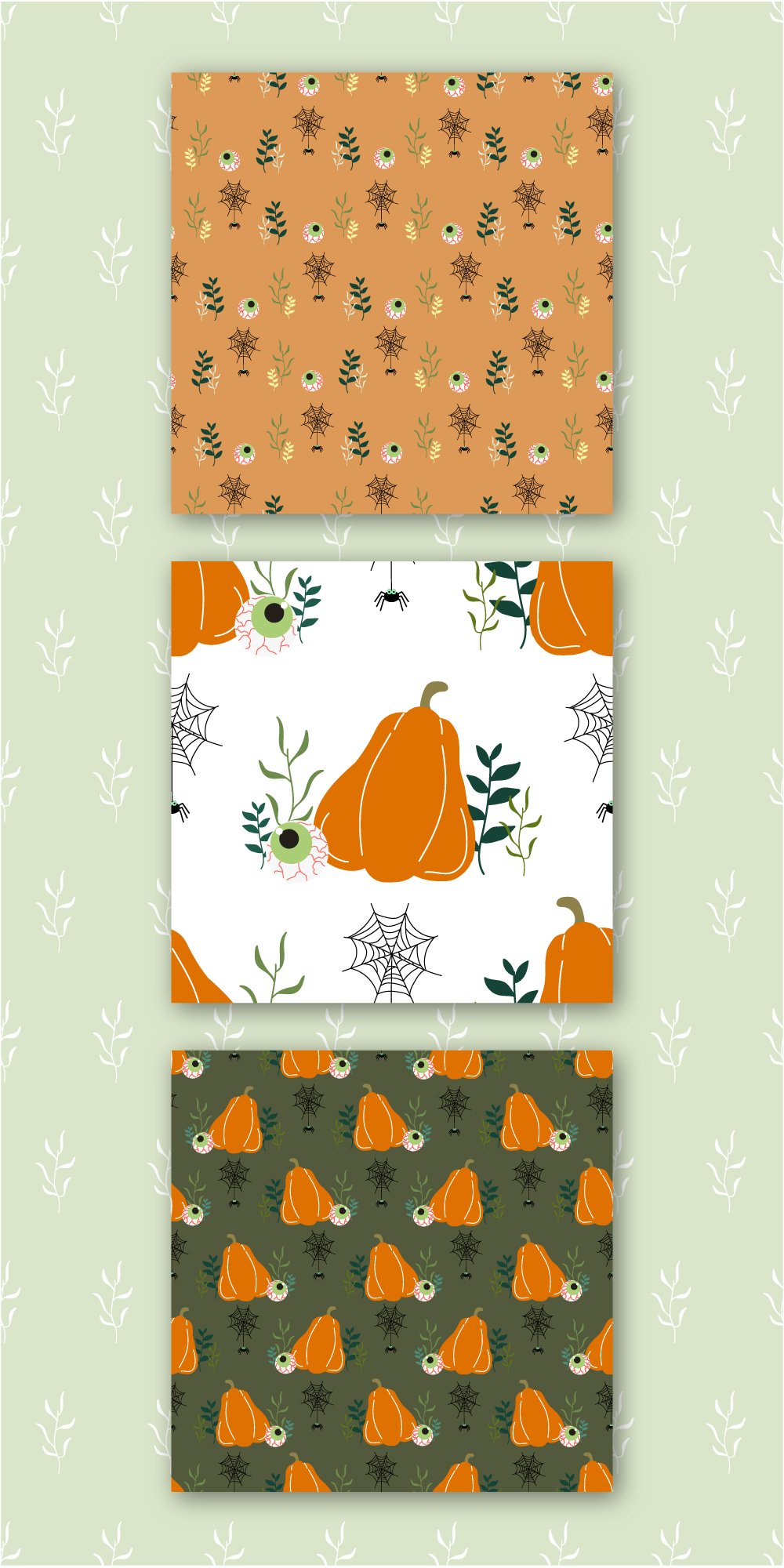 A Set with Halloween patterns