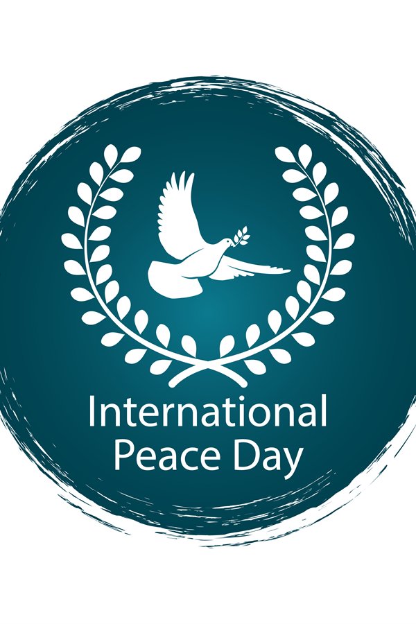 Peace Day logo with pigeon