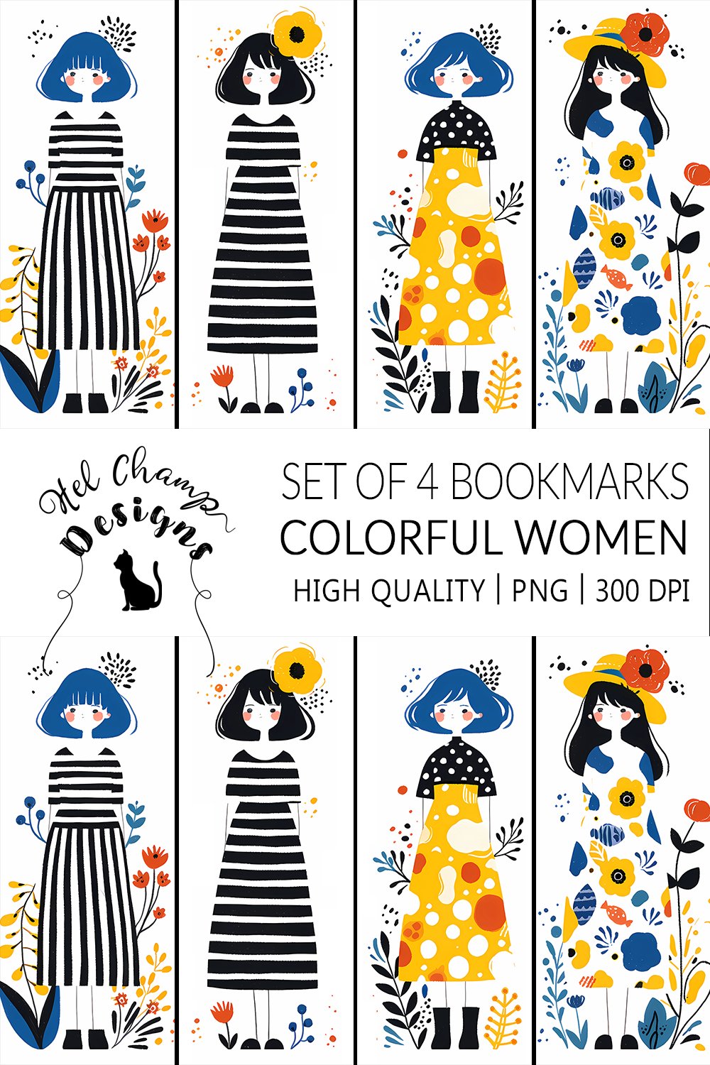 Minimalist colors summer women fashion bookmark sublimation