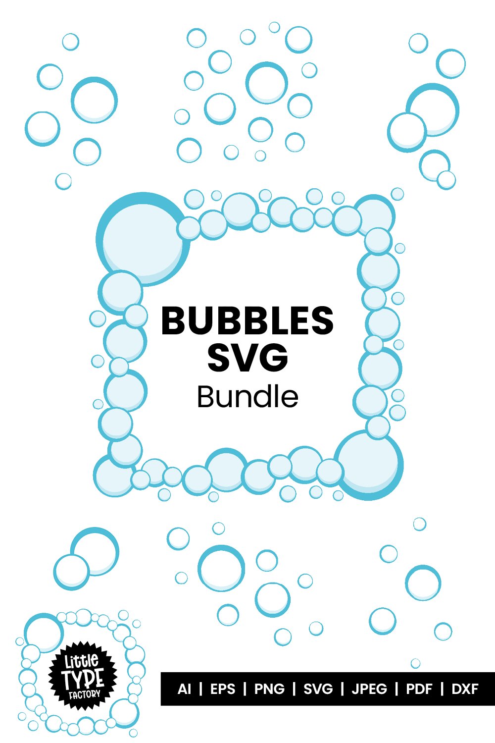 BUBBLES SVG BUNDLE | Bubble PNG Clipart Set