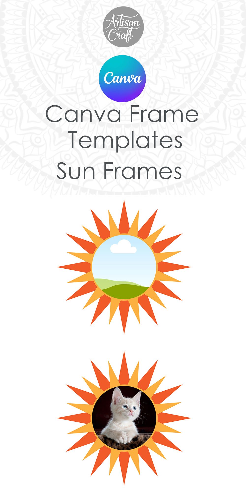 Canva frame | Sun frame | Canva Templates