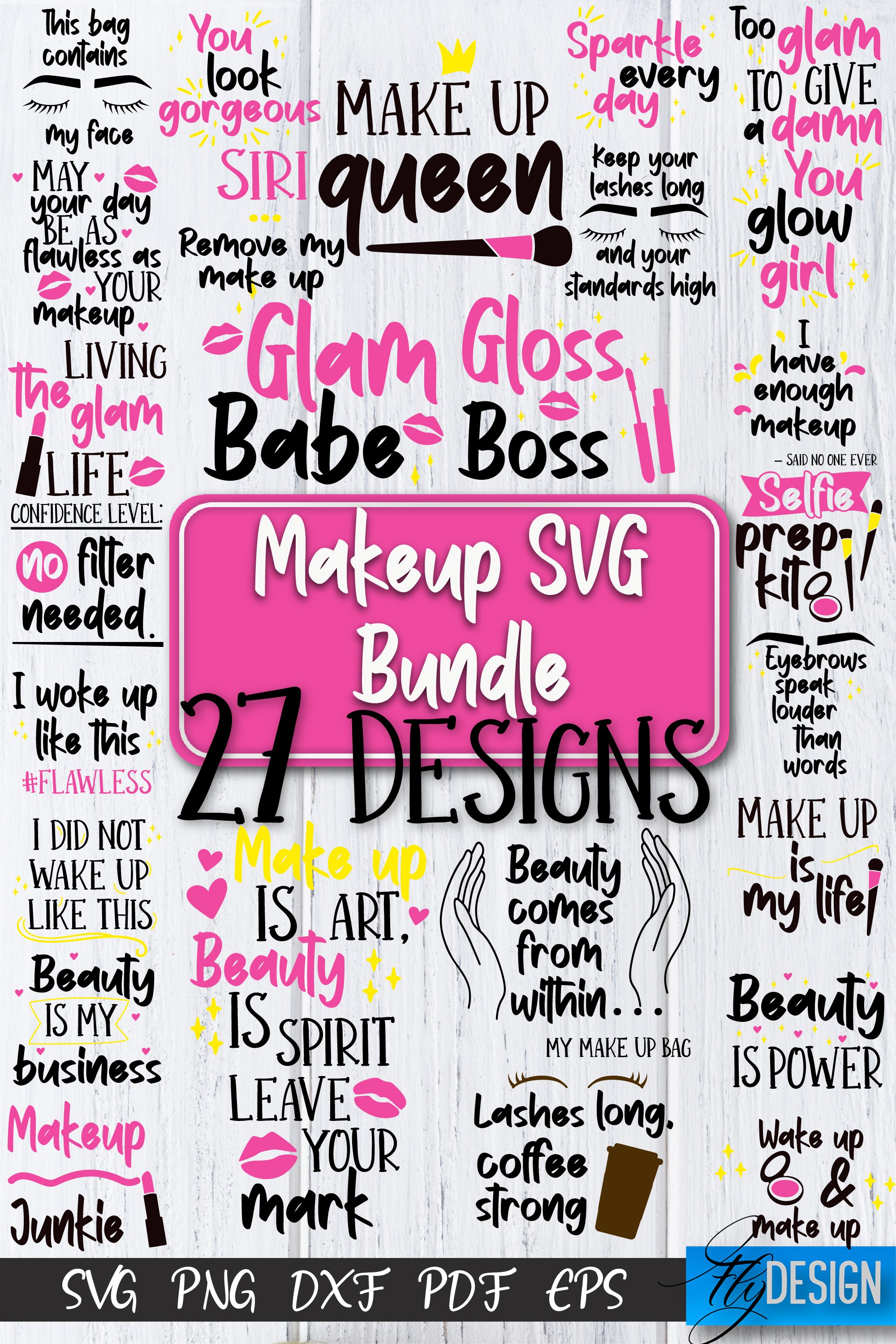 Makeup SVG BUndle |Beauty SVG | Make Up Bag SVG (1992142)