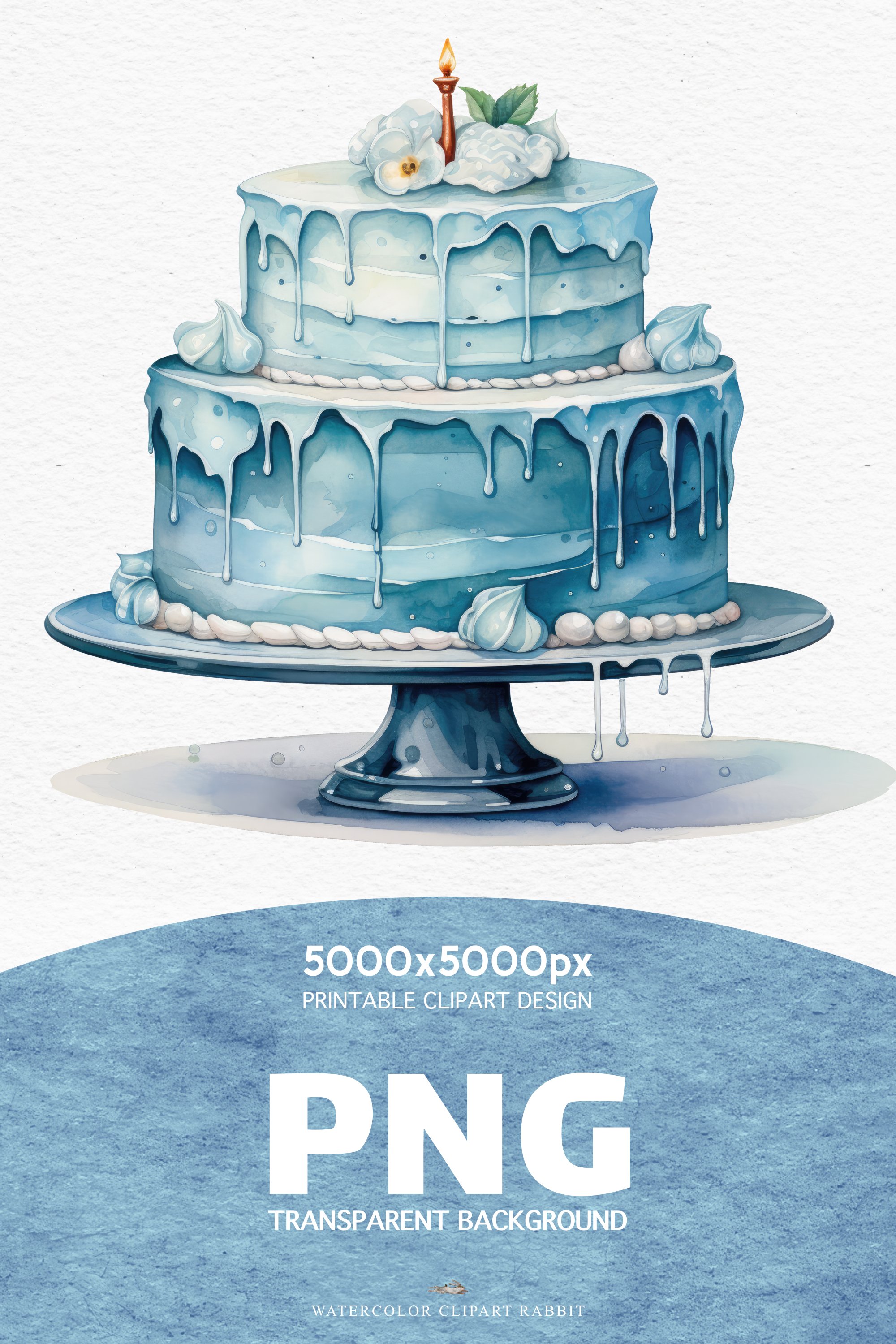 Blue Birthday Cake Clipart Bakery Food Sweets Boy Party PNG