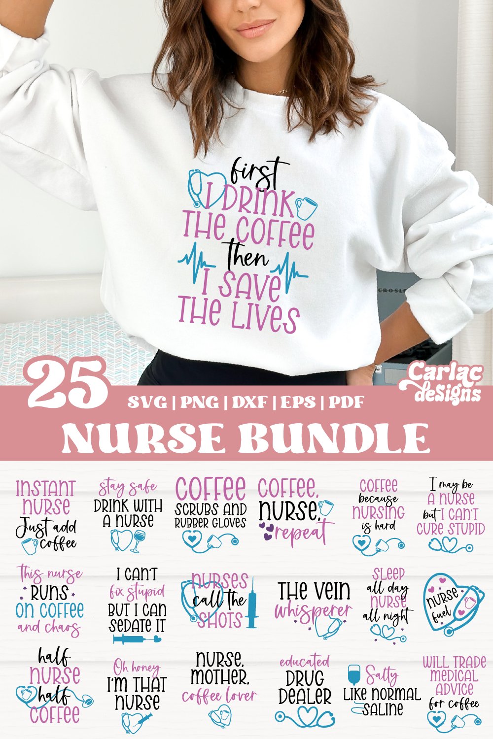 Nurse SVG and Sublimation Bundle | Funny Nurse SVG Bundle