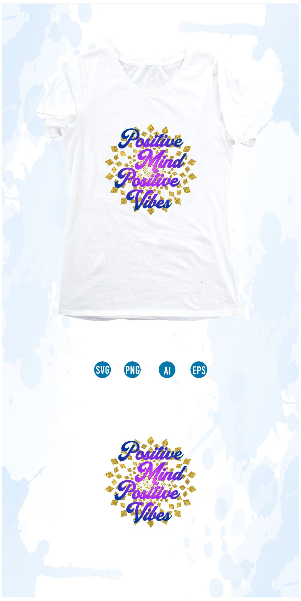 Positive Mind Positive Vibes, Keychain Svg, Mug Sublimtion