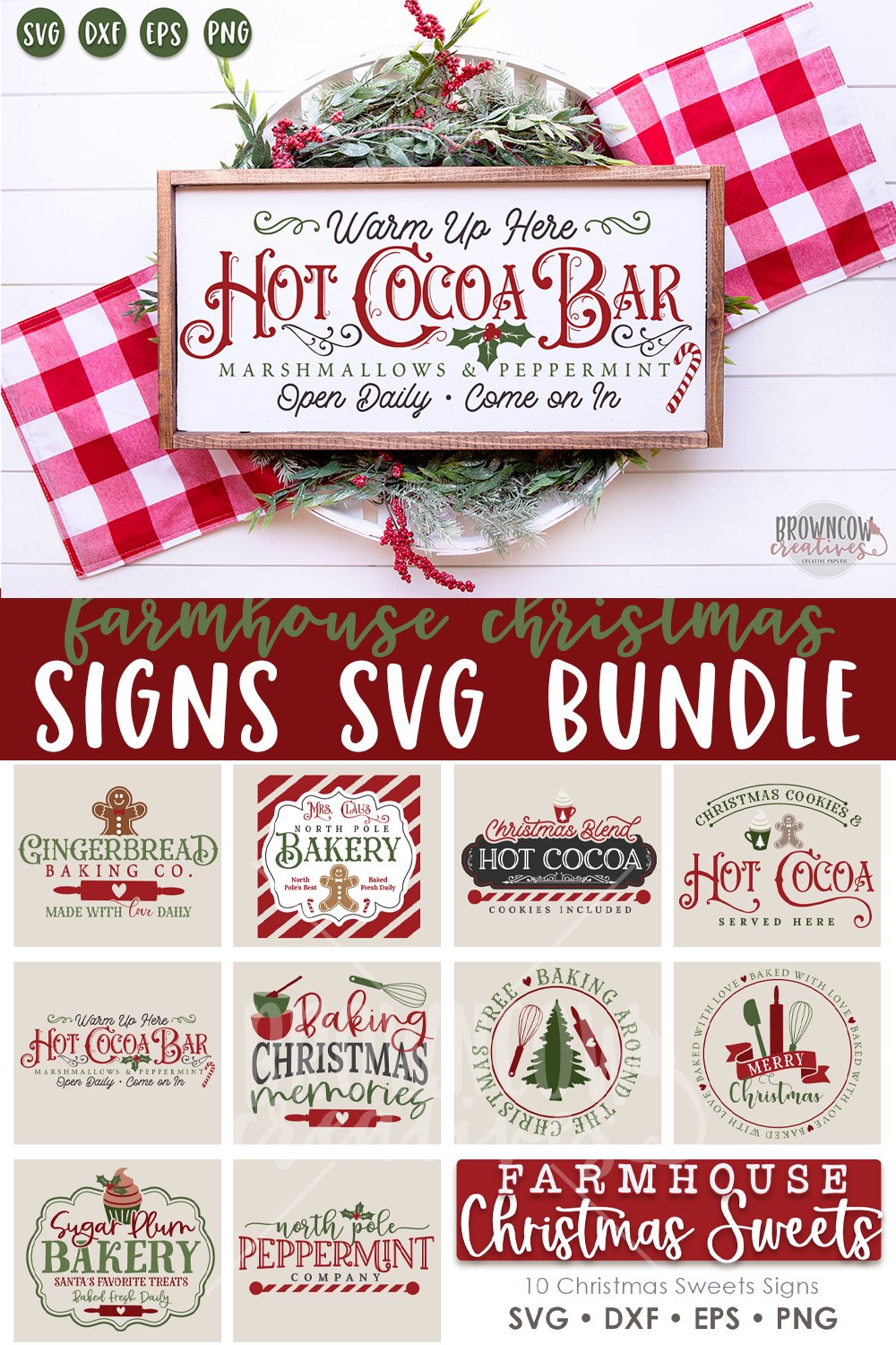 Farmhouse Christmas Sweets/Baking SVG/Cut Files Bundle