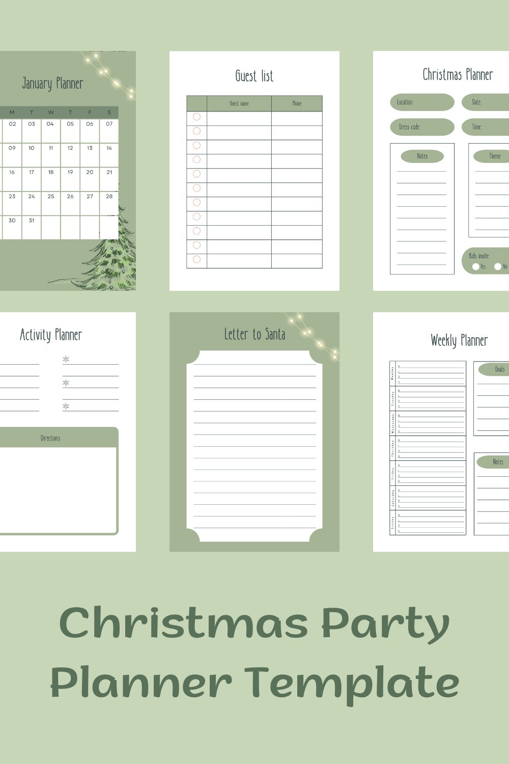 Christmas party Planner Template