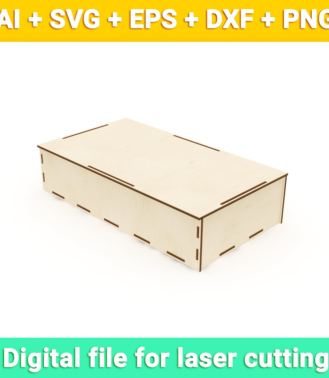 double bottom box vector for CNC svg vector file