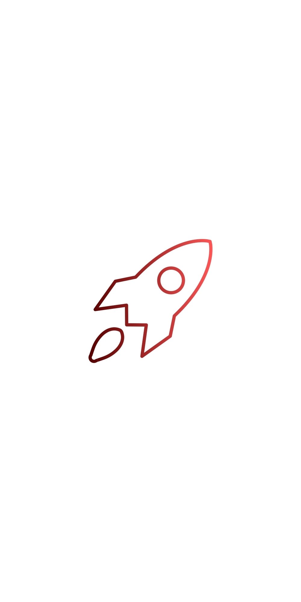 Rocket icon vector illustration with outline style