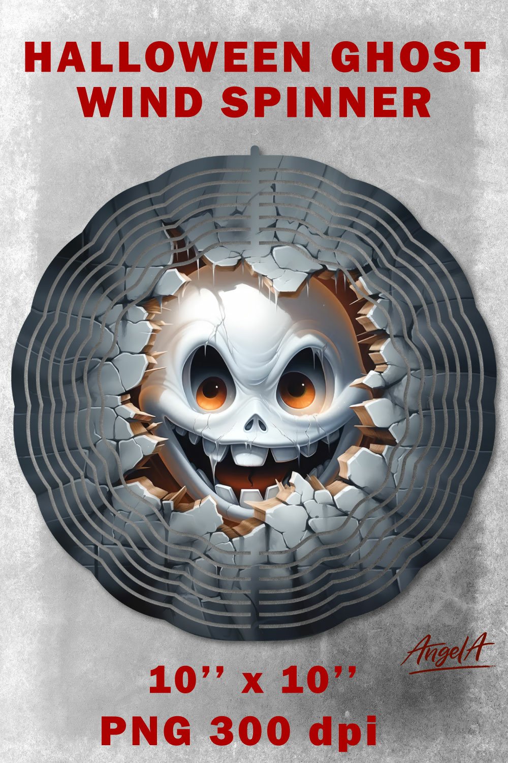 Halloween wind spinner / scary ghost 3d halloween characters