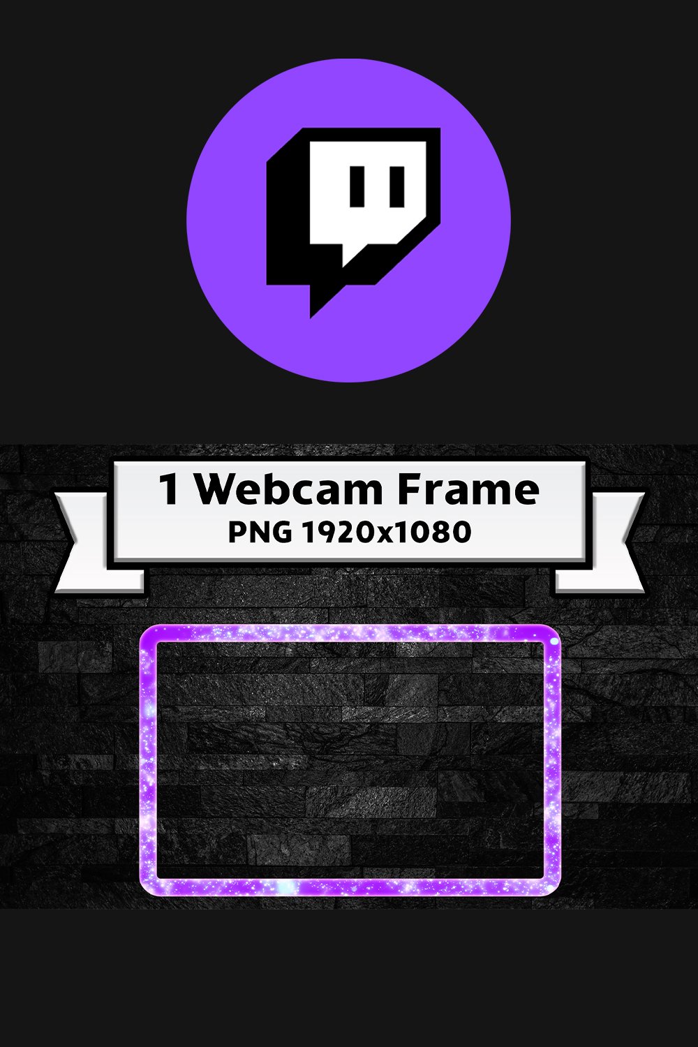 Girly twitch webcam frame live-stream overlay