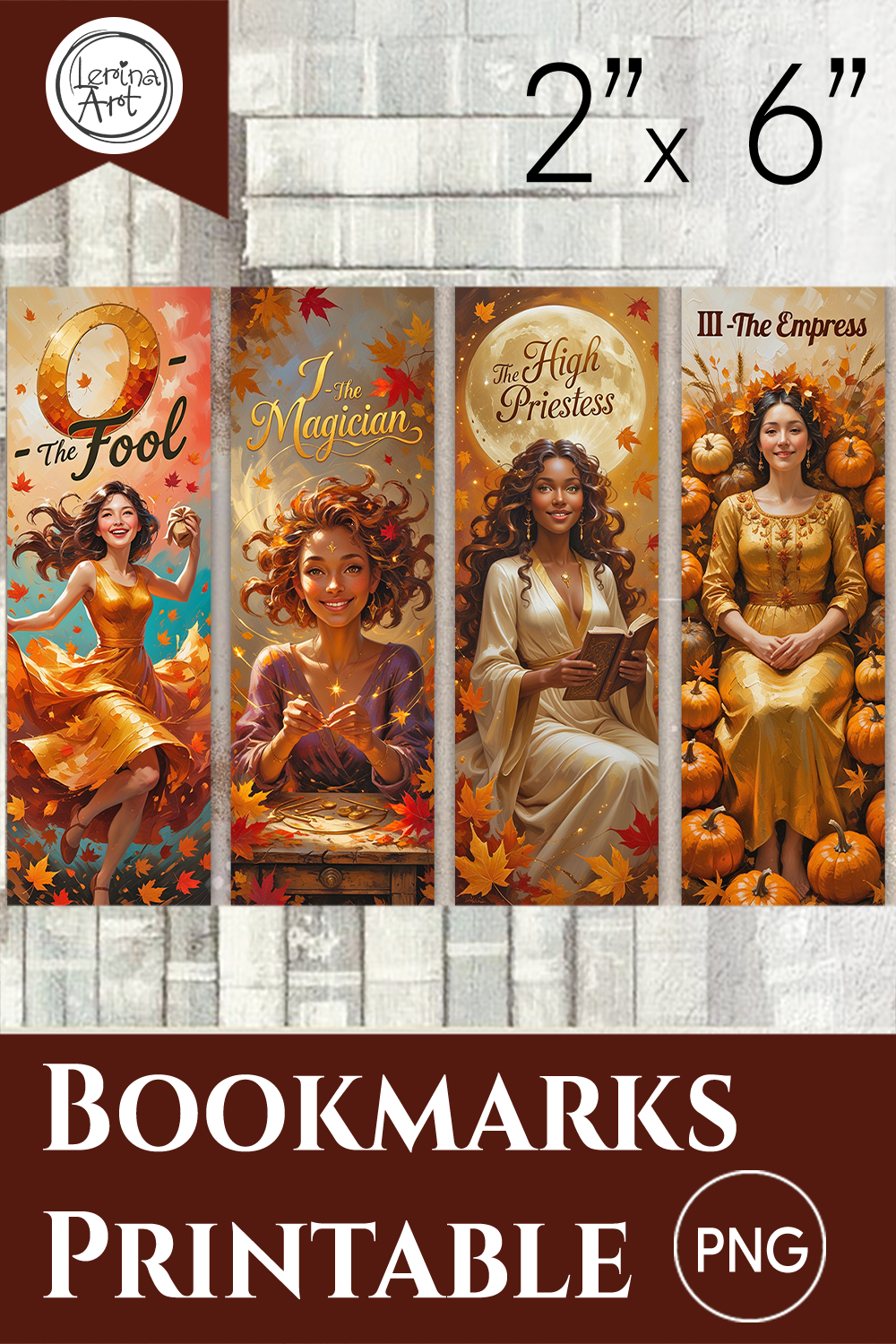Major Arcana Tarot Bookmarks |Tarot Bookmarks "Autumn"