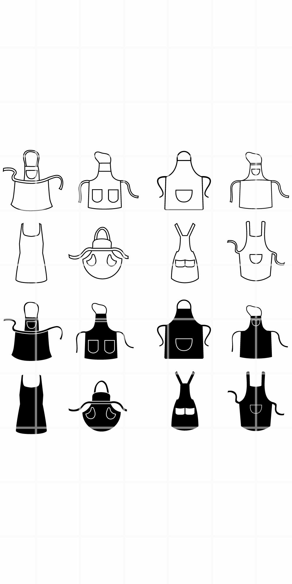 Apron SVG. Apron png. Apron clipart. Pinafore cut file.