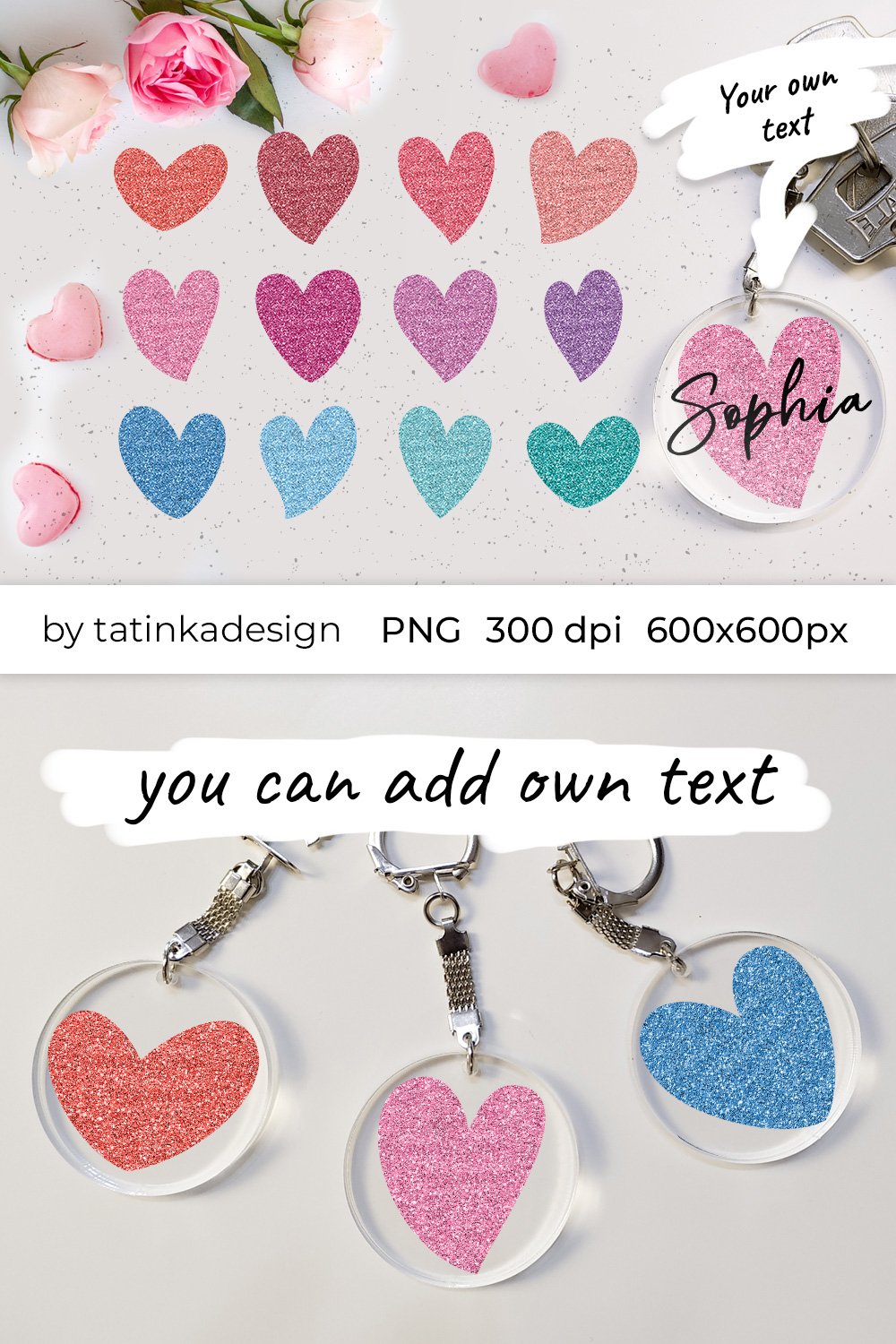 Valentine keychain sublimation, Heart sublimation background