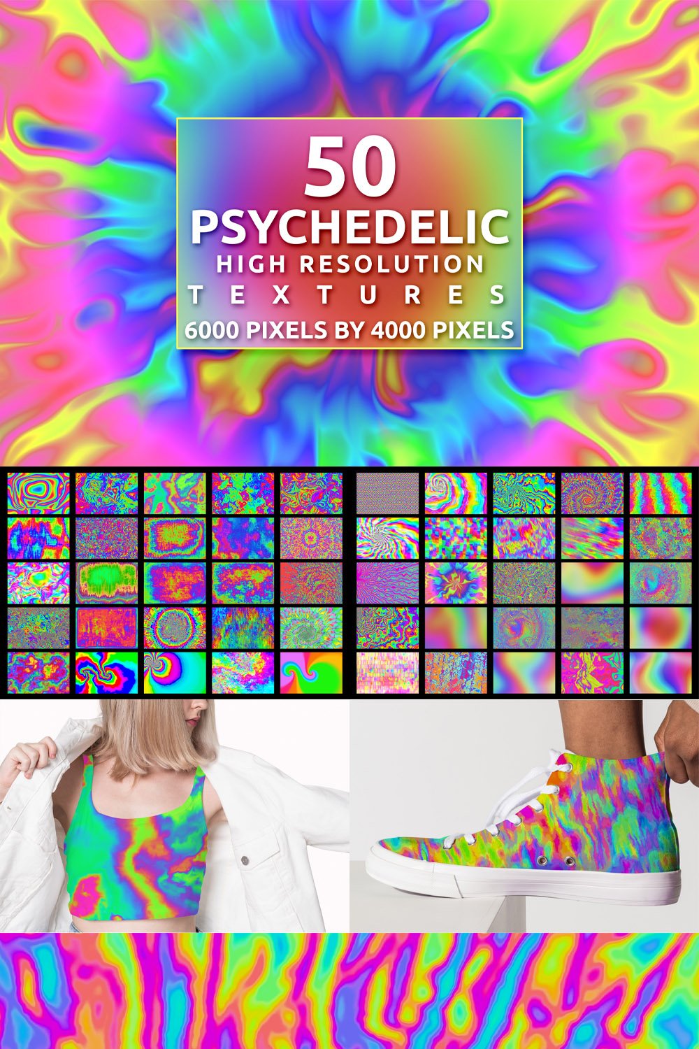50 Psychedelic Texture Backgrounds