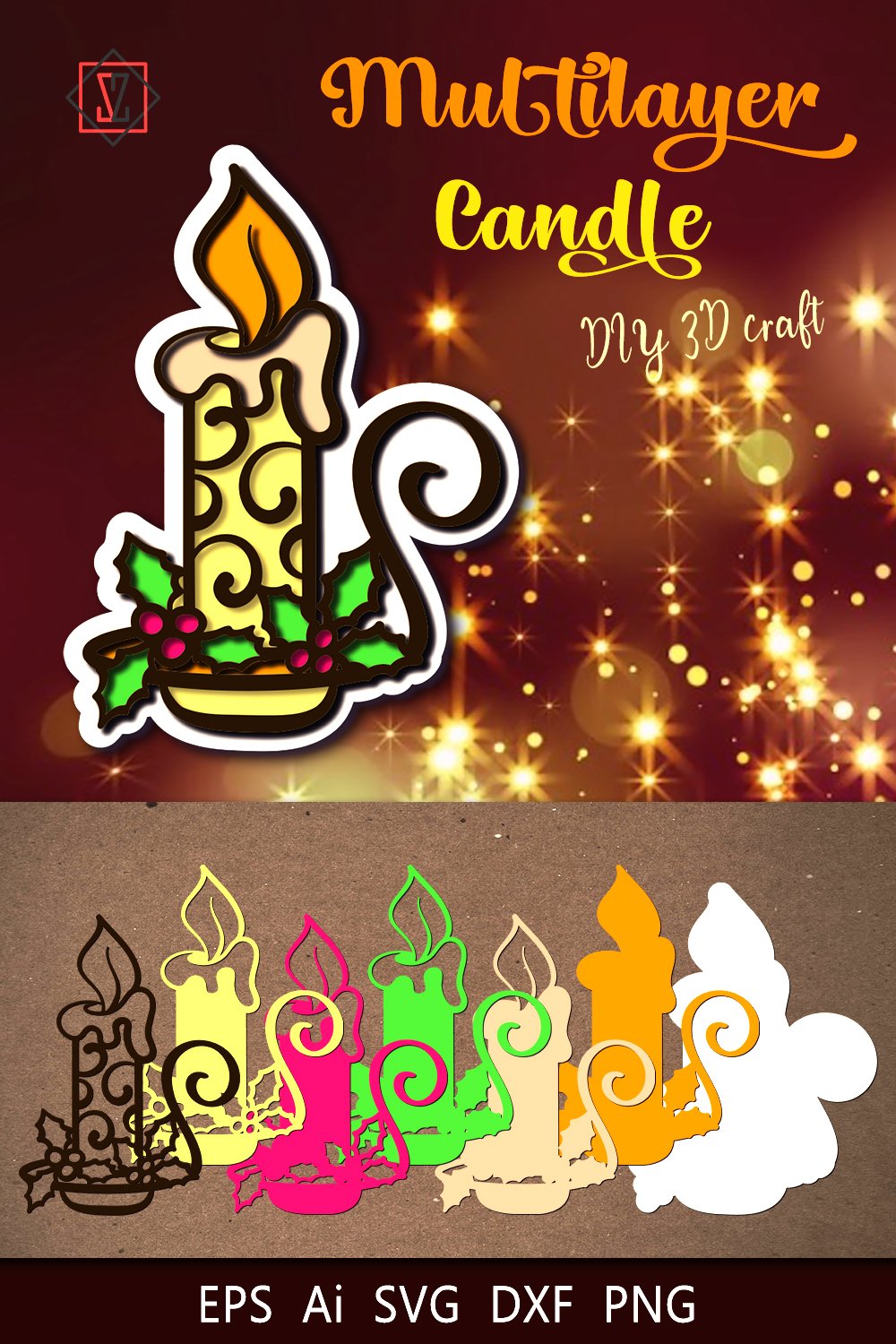 Multilayer candle3. Layered craft