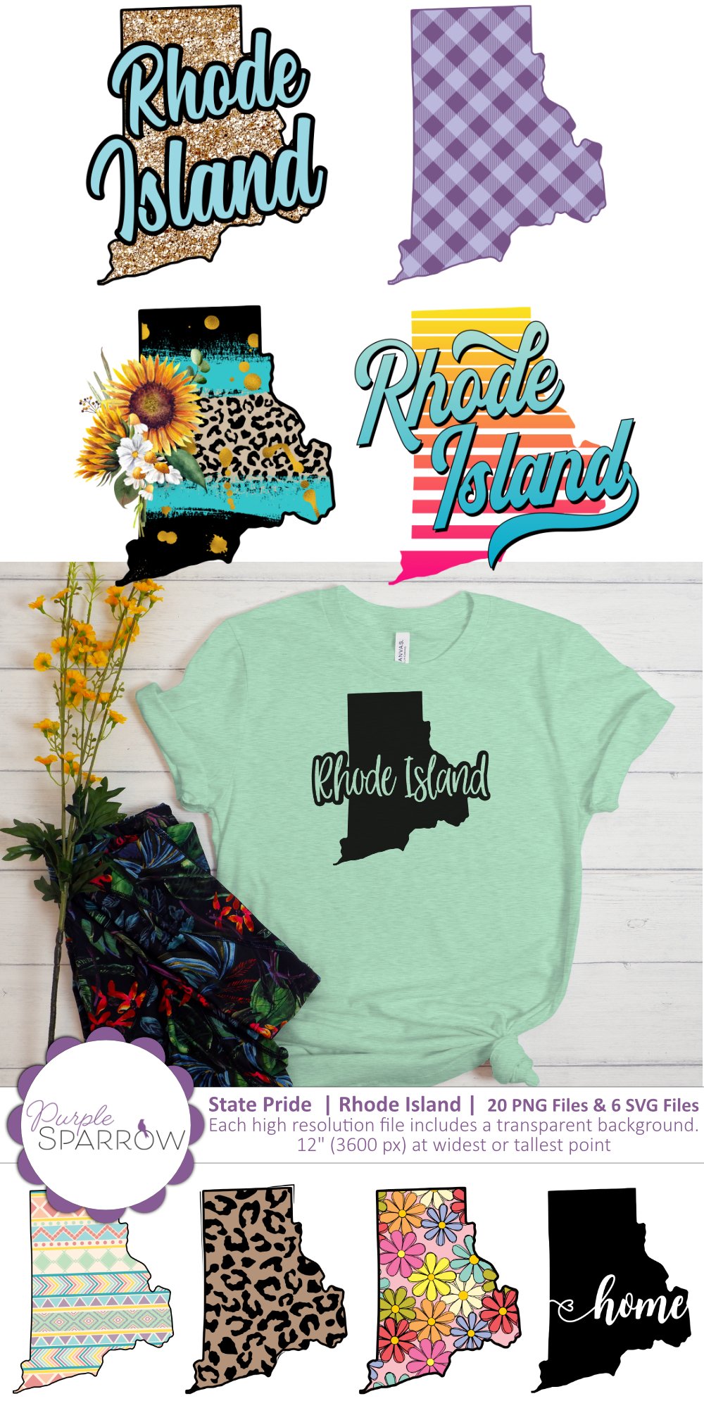 State Pride | Rhode Island | 20 PNG Files and 6 SVG Files